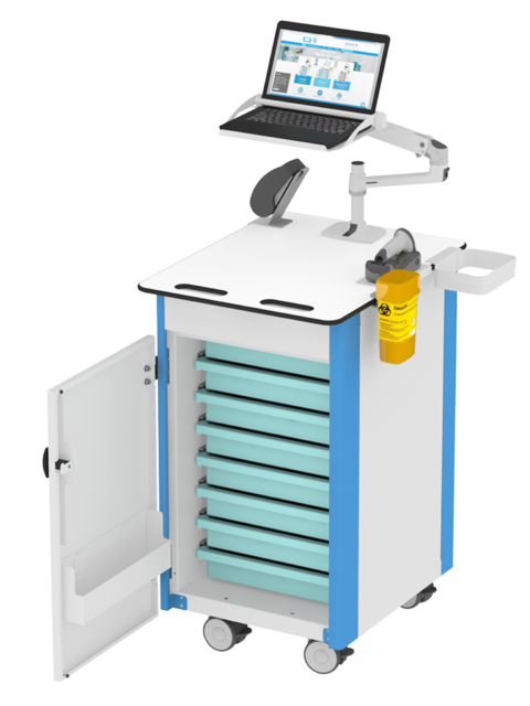 Fixed Height Medication Carts | OmniCart Mobile Medical workstation