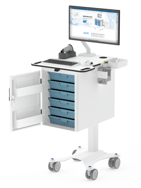Height Adjustable Phlebotomy Carts | Mobile Medical Cabinets