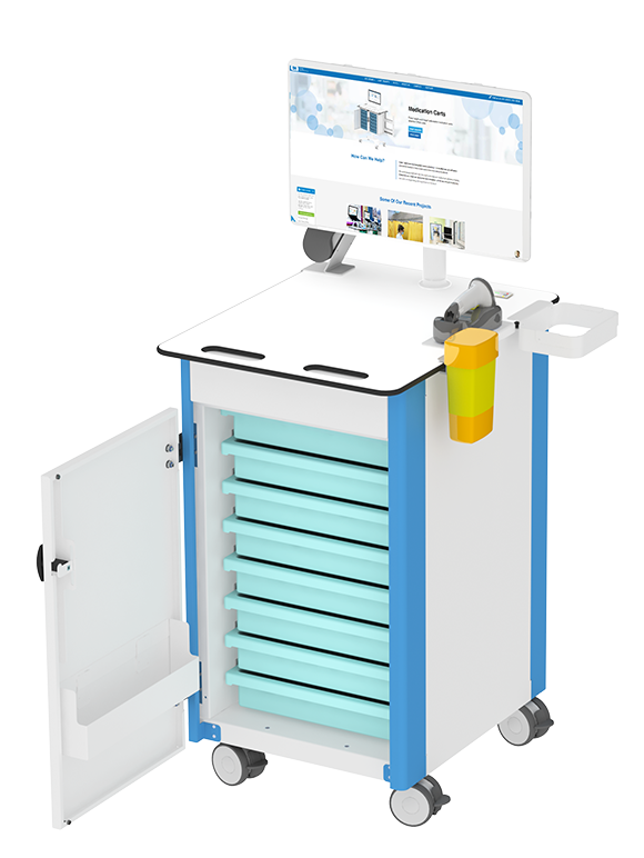 Fixed Height Medication Carts | Mobile Medical Workstation