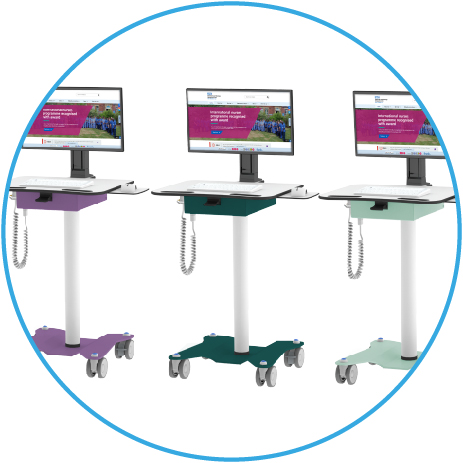 Mobile Medical Workstation Cart On Wheels | Dalen Healthcare