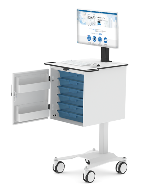 Height Adjustable Phlebotomy Carts | Mobile Medical Cabinets