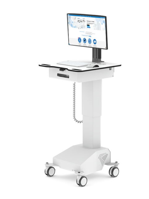 Mobile Medical Workstation Cart On Wheels | Dalen Healthcare